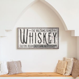 Personalized Whiskey Tasting Room Sign: Rustic Farmhouse Decor - Etsy