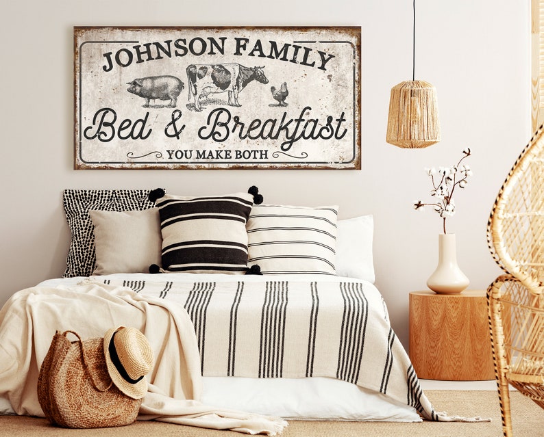 Custom Bed and Breakfast Sign Personalized Kitchen Decor - Etsy