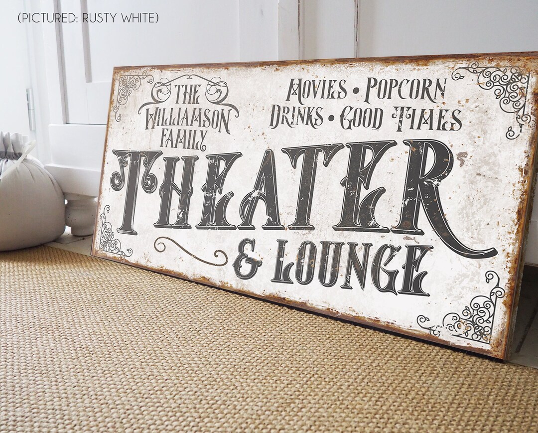 Custom Theater and Lounge Sign for Basement Tv Room Decor Lower Level ...