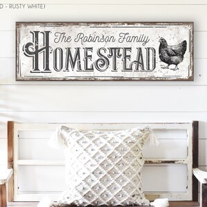 Custom Homestead Sign Large Farmhouse Sign Personalized Outdoor Signs ...