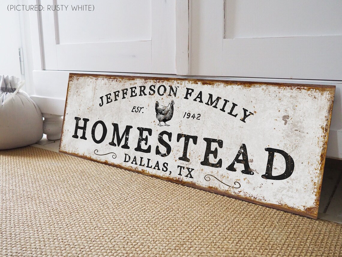 Personalized Homestead Sign Custom Farmhouse Sign Large Family - Etsy