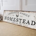 Personalized Homestead Sign Custom Farmhouse Sign Large Family Name ...