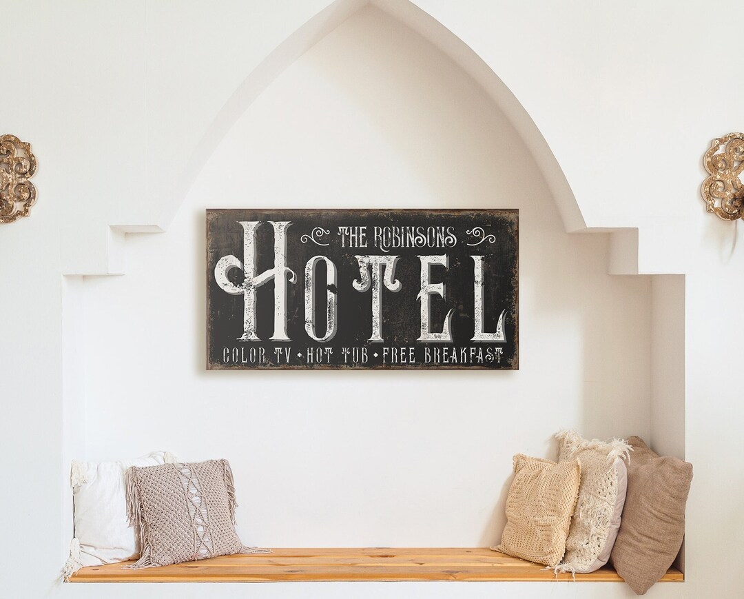Custom Hotel Sign Vintage Inn Signs French Country Style Hostel Cabin ...
