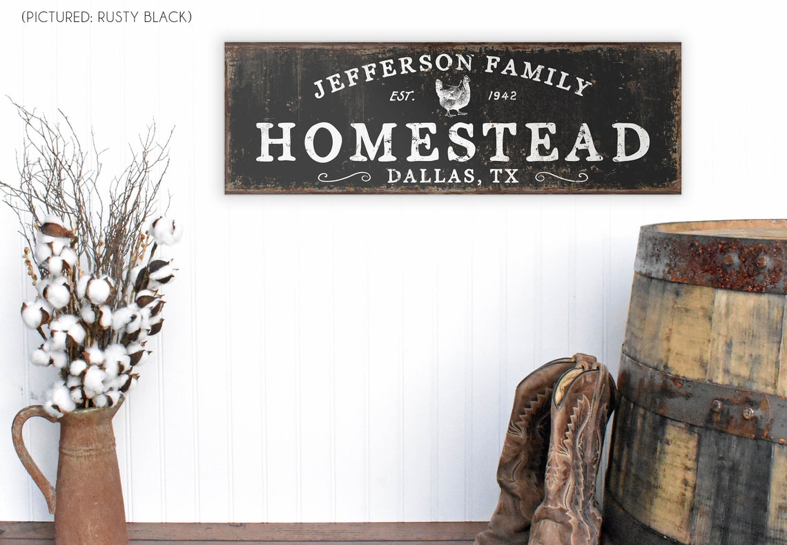 Personalized Homestead Sign Custom Farmhouse Sign Large Family - Etsy