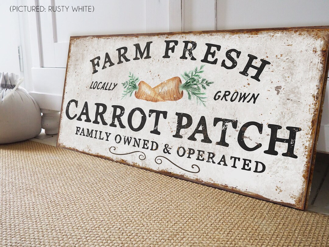 Farm Fresh Carrot Patch Sign Farmhouse Easter Decor Carrots Easter ...