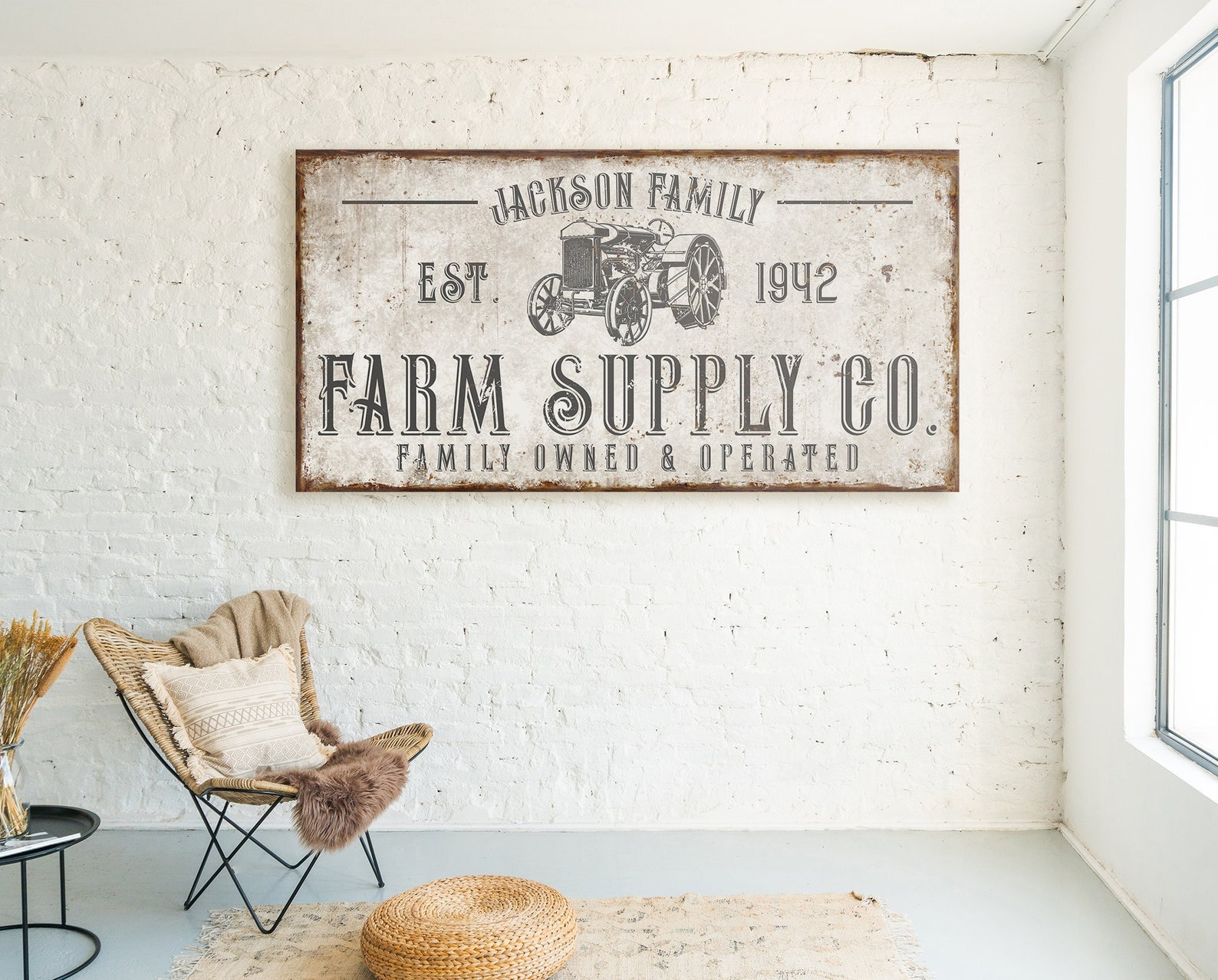 Personalized Farmhouse Sign Custom Family Name Signs Country - Etsy