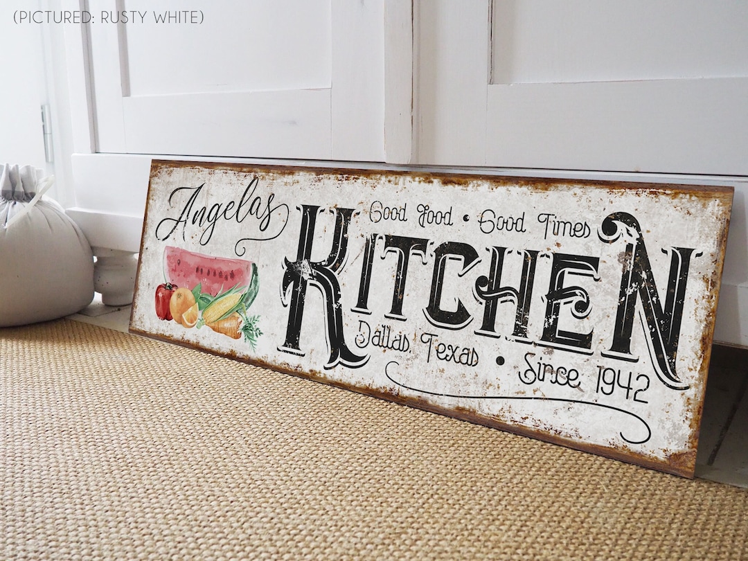 Modern Farmhouse Kitchen Sign Personalized Farm Kitchen Wall Decor ...