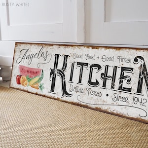 Modern Farmhouse Kitchen Sign Personalized Farm Kitchen Wall Decor ...