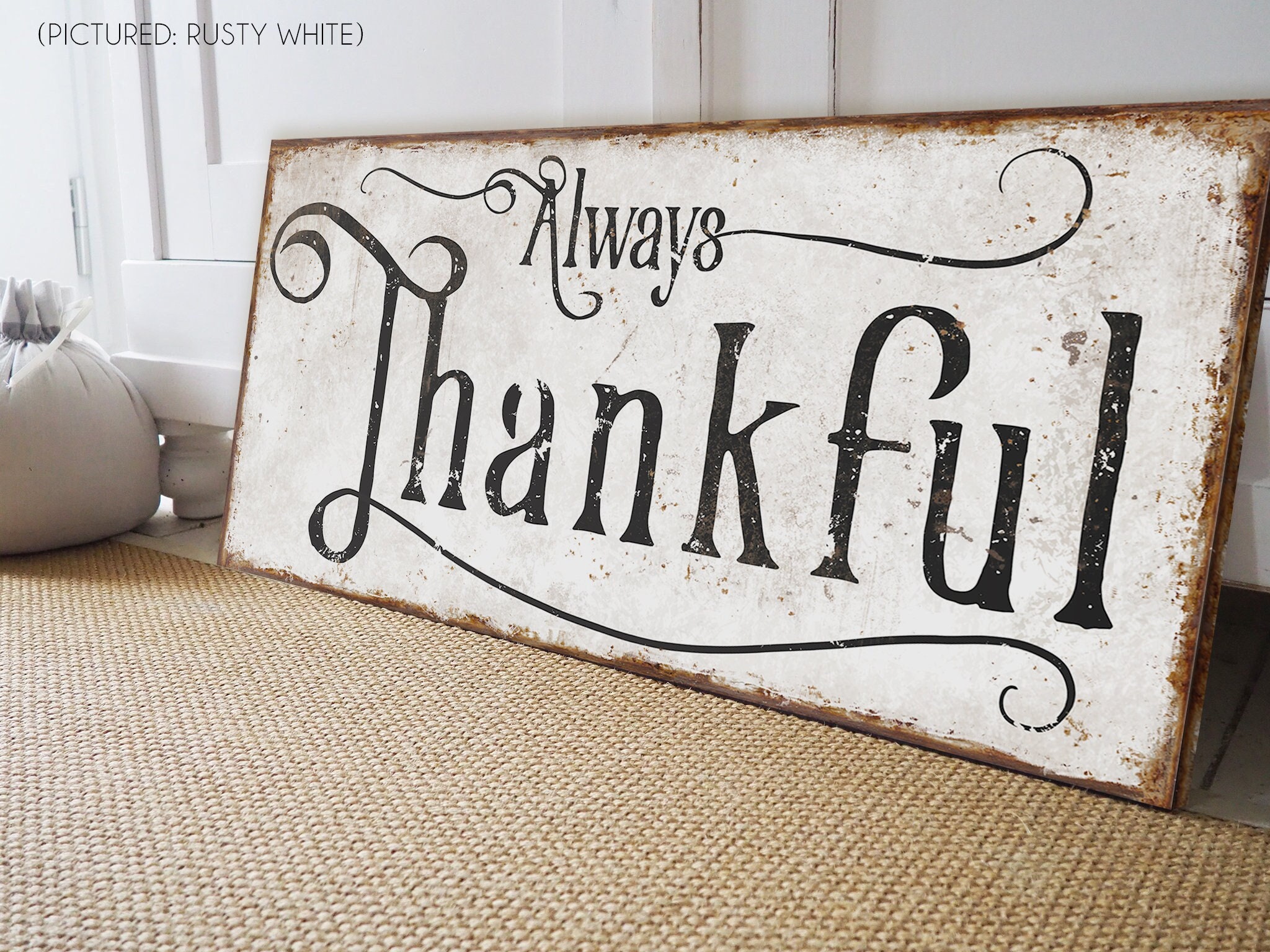Always Thankful Sign Rustic Thanksgiving Decor Farmhouse - Etsy