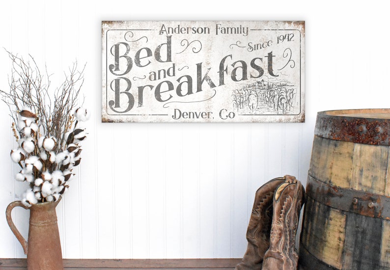 Custom Bed and Breakfast Sign Rustic Bnb Signs Cottagecore - Etsy
