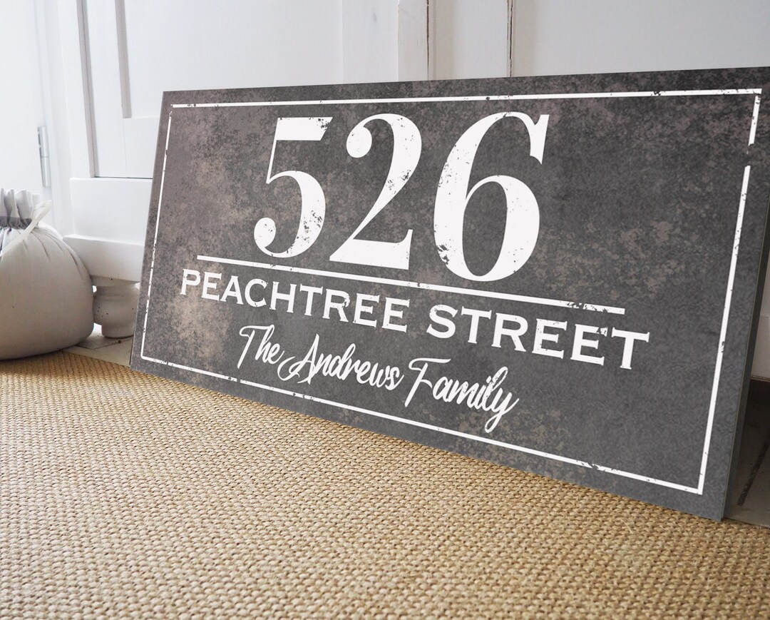 Personalized Family Address Sign for Front Patio Large Outdoor Porch ...
