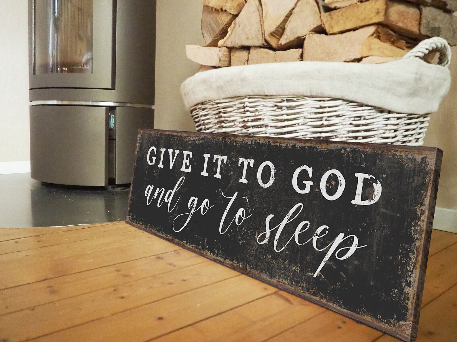 Give It to God and Go to Sleep Sign for Above Bed Bedroom - Etsy