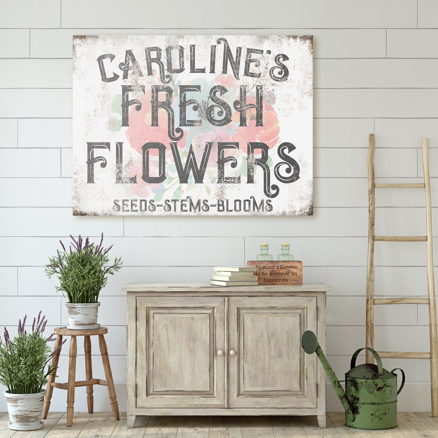 Personalized Flower Shop Sign Custom Gardening Signs French - Etsy