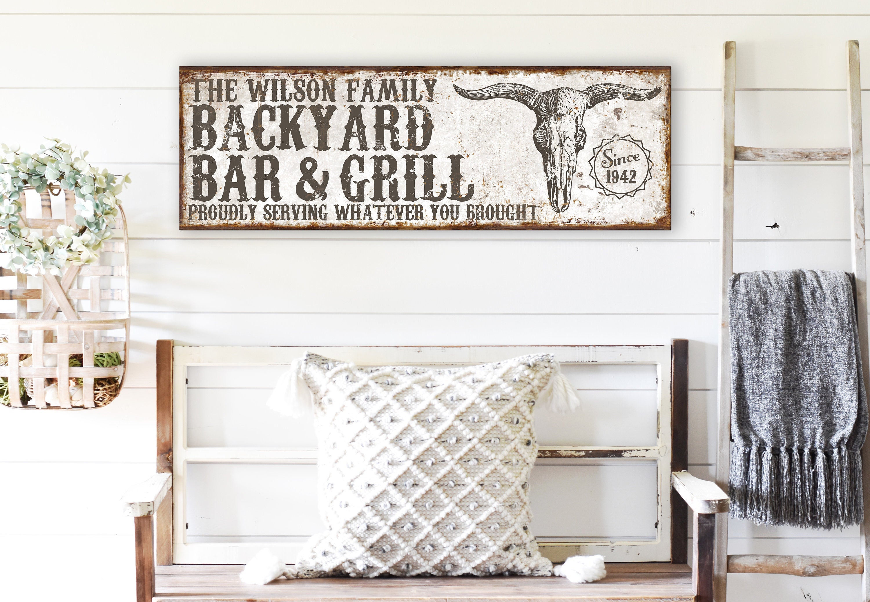 Custom Outdoor Back Yard Bar and Grill Sign for Dad Gifts for - Etsy