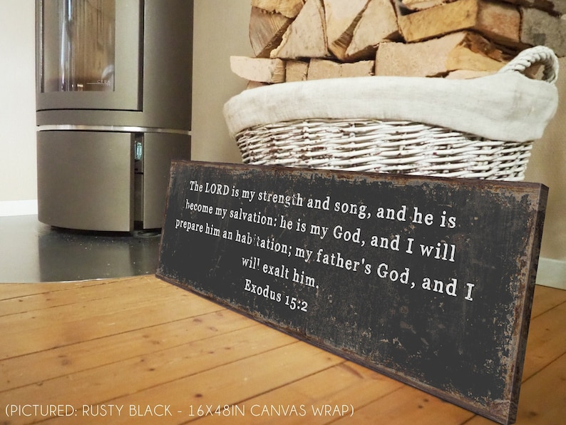 Custom Rustic Bible Verse Sign: Christian Wall Art, Farmhouse Decor - Etsy