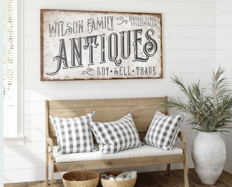 Custom Antiques Sign Personalized Antique Collectors Gift - Etsy