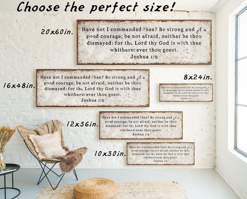 Custom Rustic Bible Verse Sign: Christian Wall Art, Farmhouse Decor - Etsy