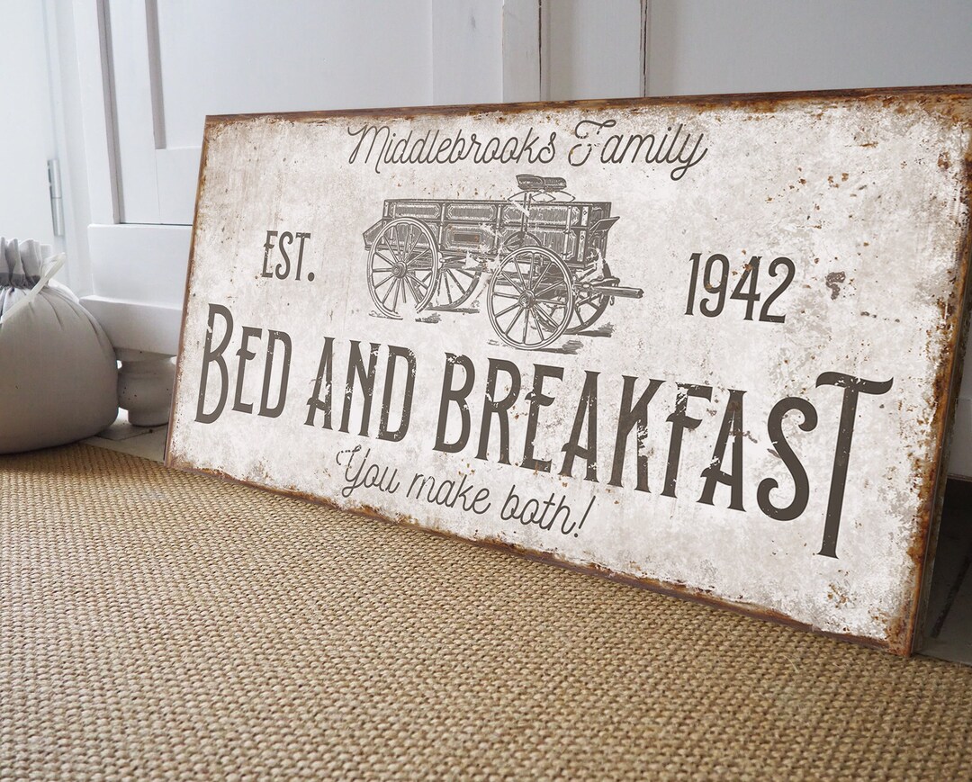 Custom Bed and Breakfast Sign Personalized Airbnb Signs Rustic Home ...
