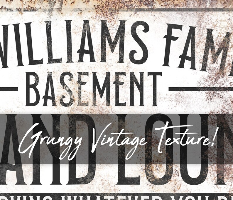 Family Name Custom Basement Bar and Lounge Sign Gift Ideas for - Etsy
