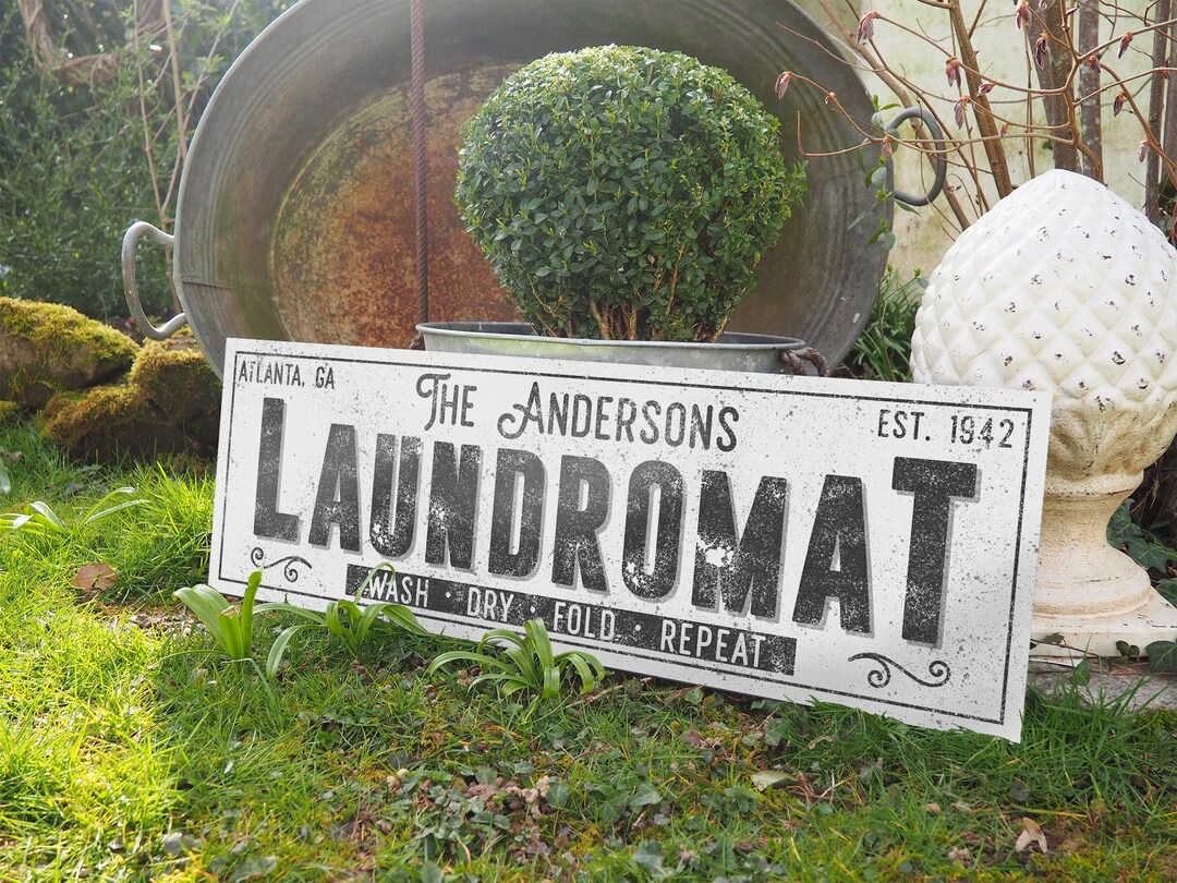 Custom Laundry Room Sign Personalized Laundry Signs Farmhouse Wall ...