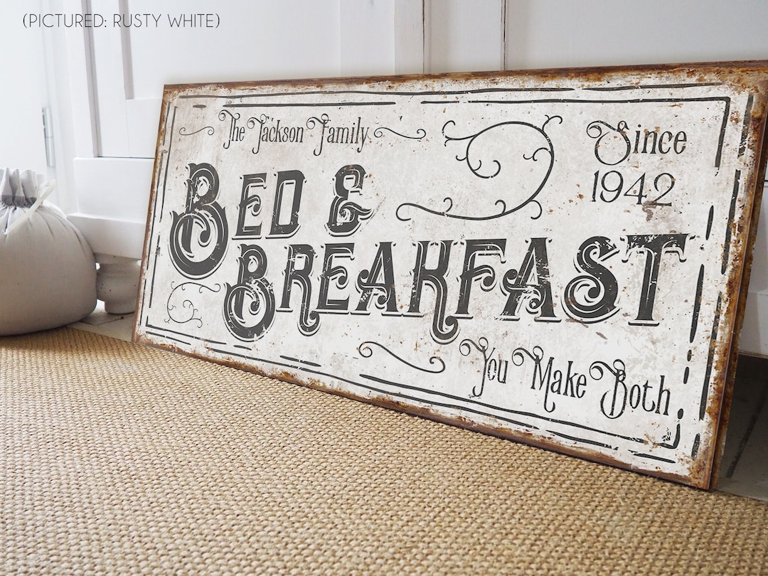 Custom Bed and Breakfast Sign Bnb Signs Personalized Family Name Sign ...