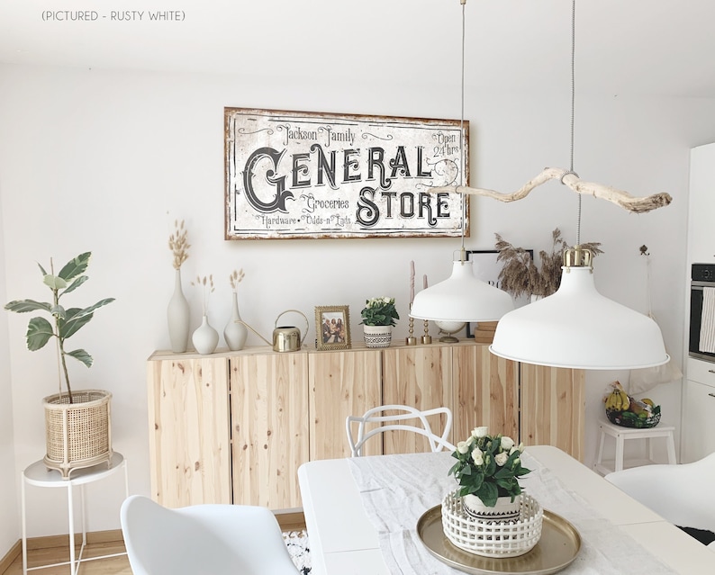 Custom General Store Sign Personalized Modern Farmhouse Wall - Etsy