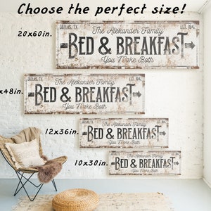 Custom Bed and Breakfast Sign Airbnb Welcome Signs Personalized Bnb ...
