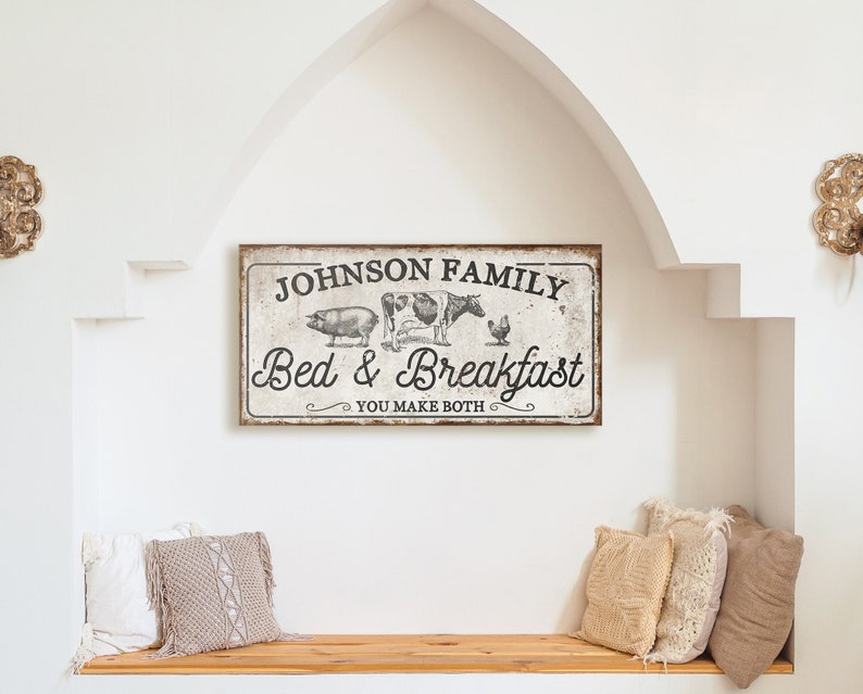 Custom Bed and Breakfast Sign Personalized Kitchen Decor - Etsy