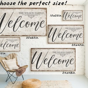 Custom Family Name Welcome Sign Personalized Family Sign for Front Door ...