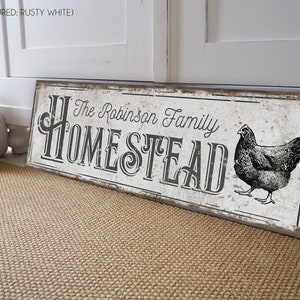 Custom Homestead Sign Large Farmhouse Sign Personalized Outdoor Signs ...