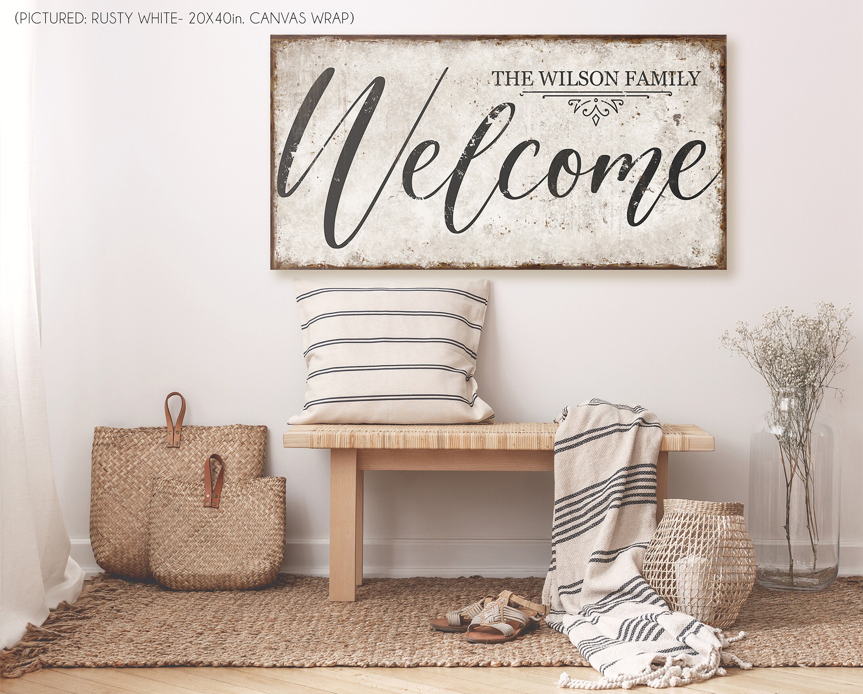 Custom Welcome Sign for Entryway Entry Way Home Decor - Etsy