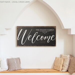 Custom Family Name Welcome Sign Personalized Family Sign for Front Door ...