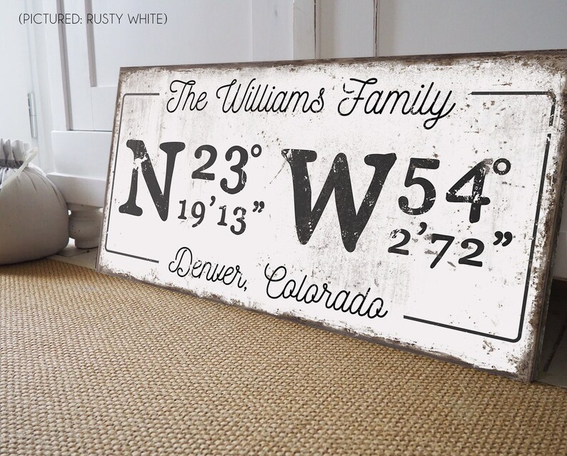 GPS Coordinates Sign for Entryway Location Signs for Boat Dock - Etsy