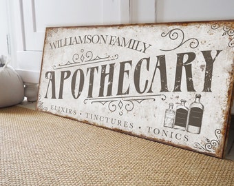 Vintage Apothecary Sign Custom Kitchen Decor Custom Pantry - Etsy