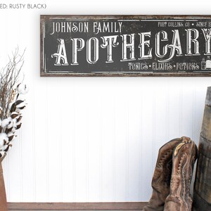 Custom Apothecary Sign | Vintage Farmhouse Kitchen Decor - Etsy