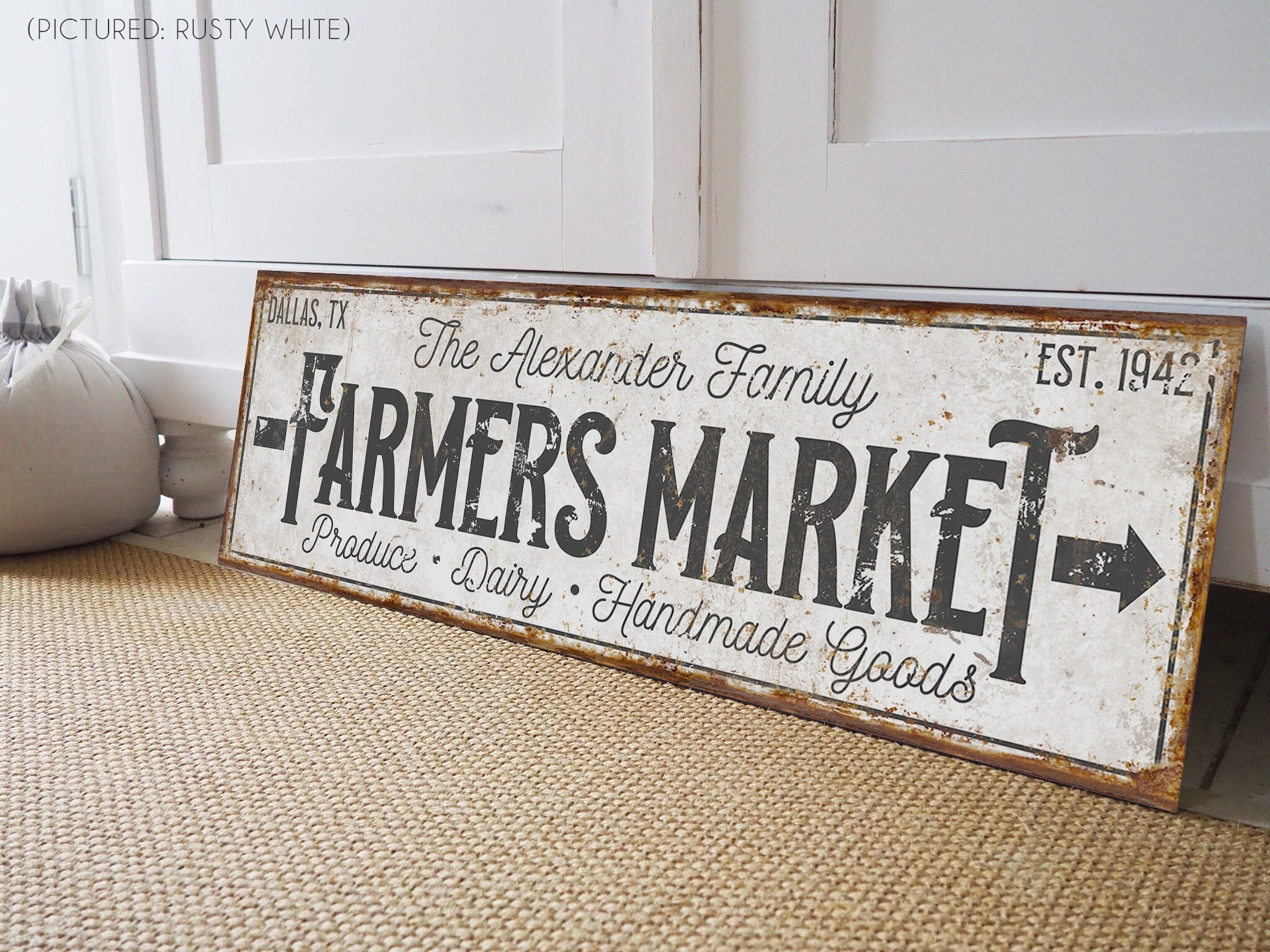 Custom Rustic Farmers Market Sign for Kitchen Wall Decor - Etsy