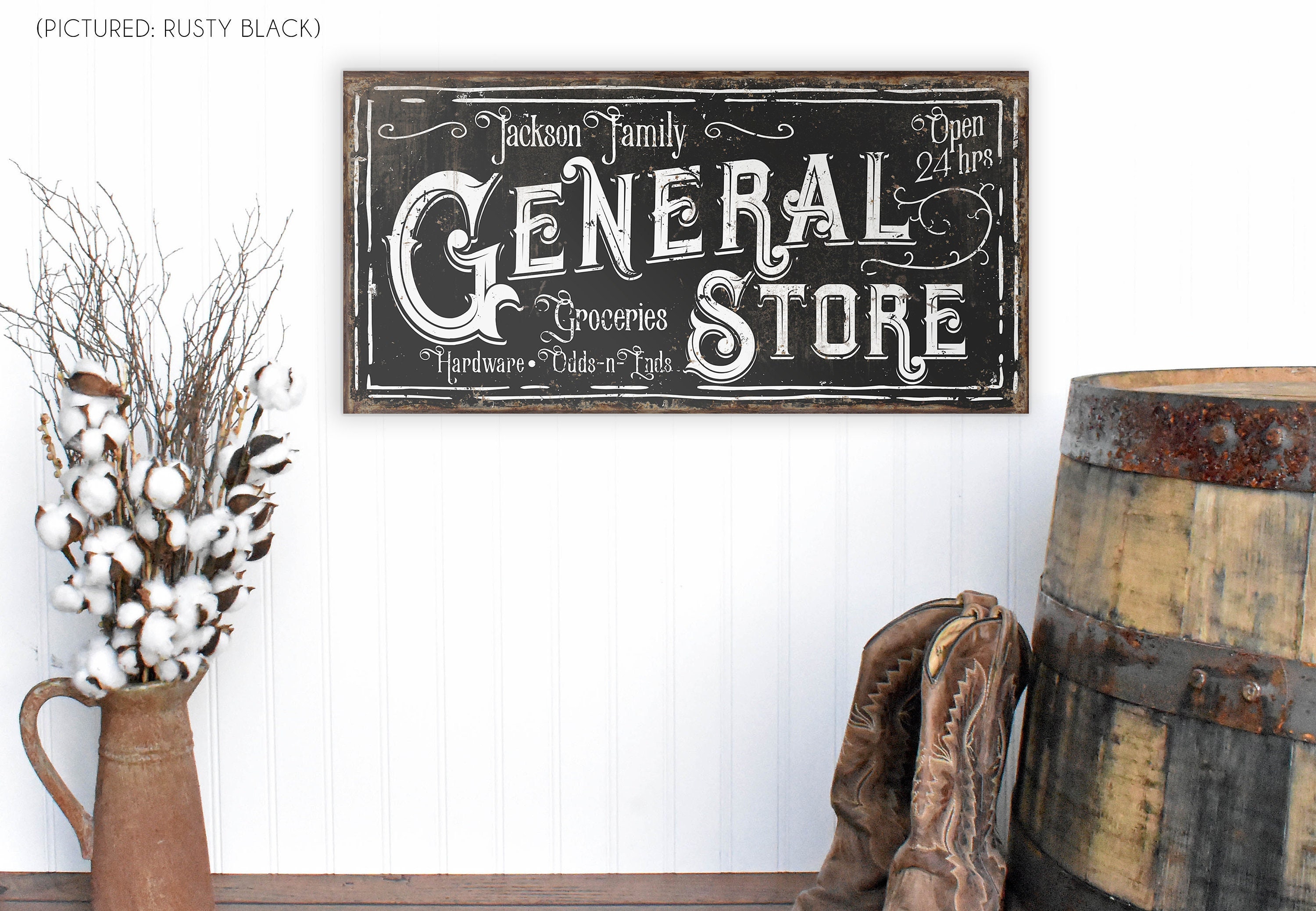 Custom General Store Sign Personalized Modern Farmhouse Wall - Etsy