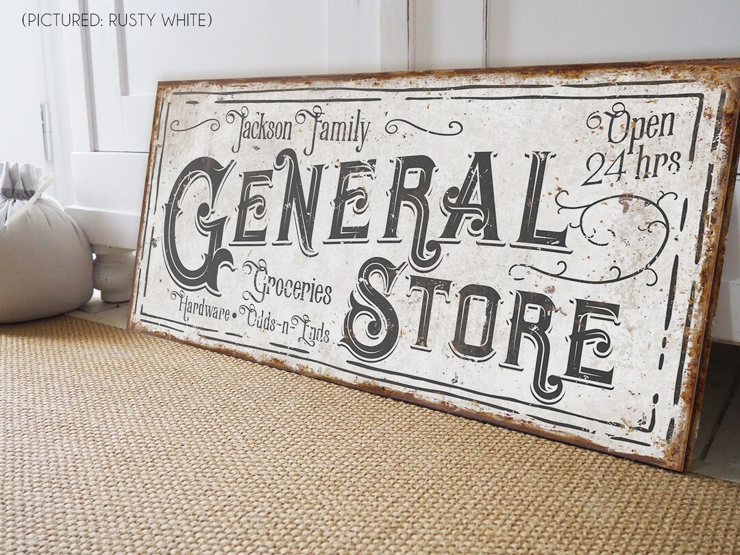 Custom General Store Sign Personalized Modern Farmhouse Wall Decor for ...