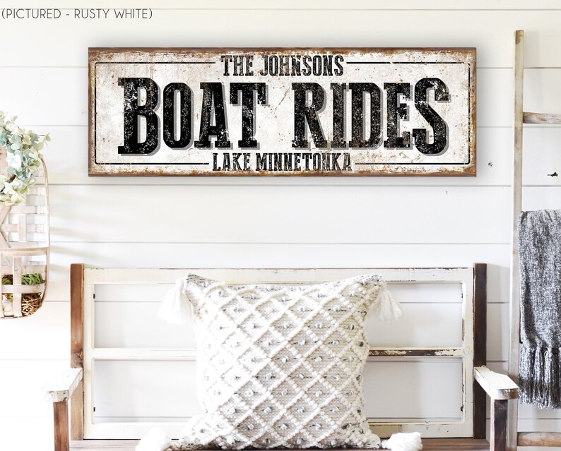 Custom Boat Rides Sign: Personalized Lake House Decor - Etsy