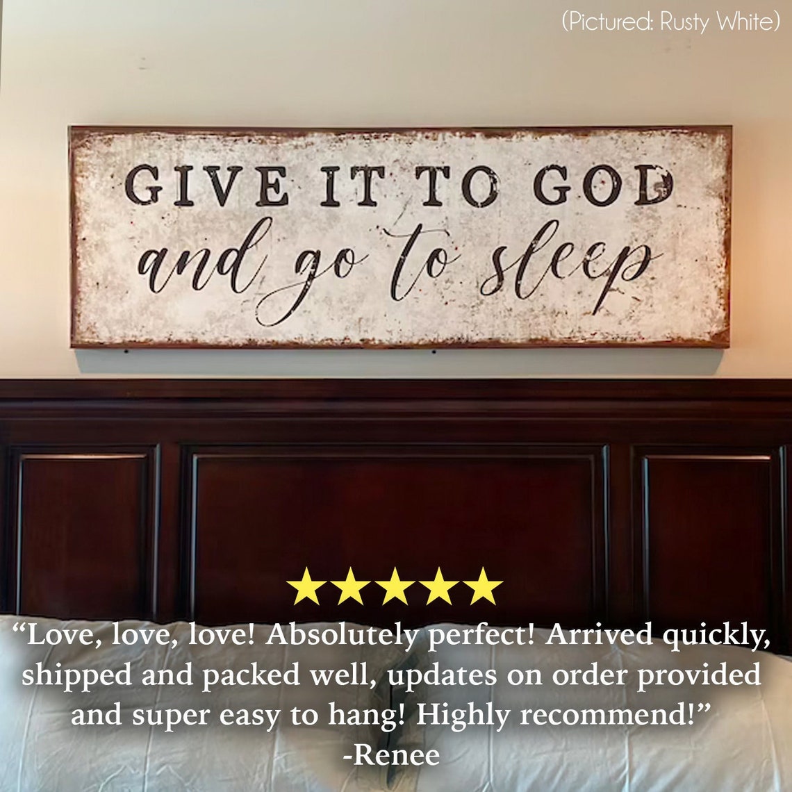 Give It to God and Go to Sleep Sign for Above Bed Bedroom - Etsy