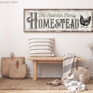 Custom Homestead Sign Large Farmhouse Sign Personalized Outdoor Signs ...