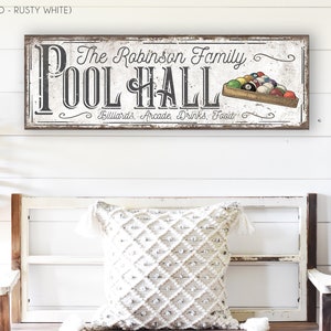 Pool Room Sign Custom Basement Bar Sign Billiards Wall Art Accessories ...