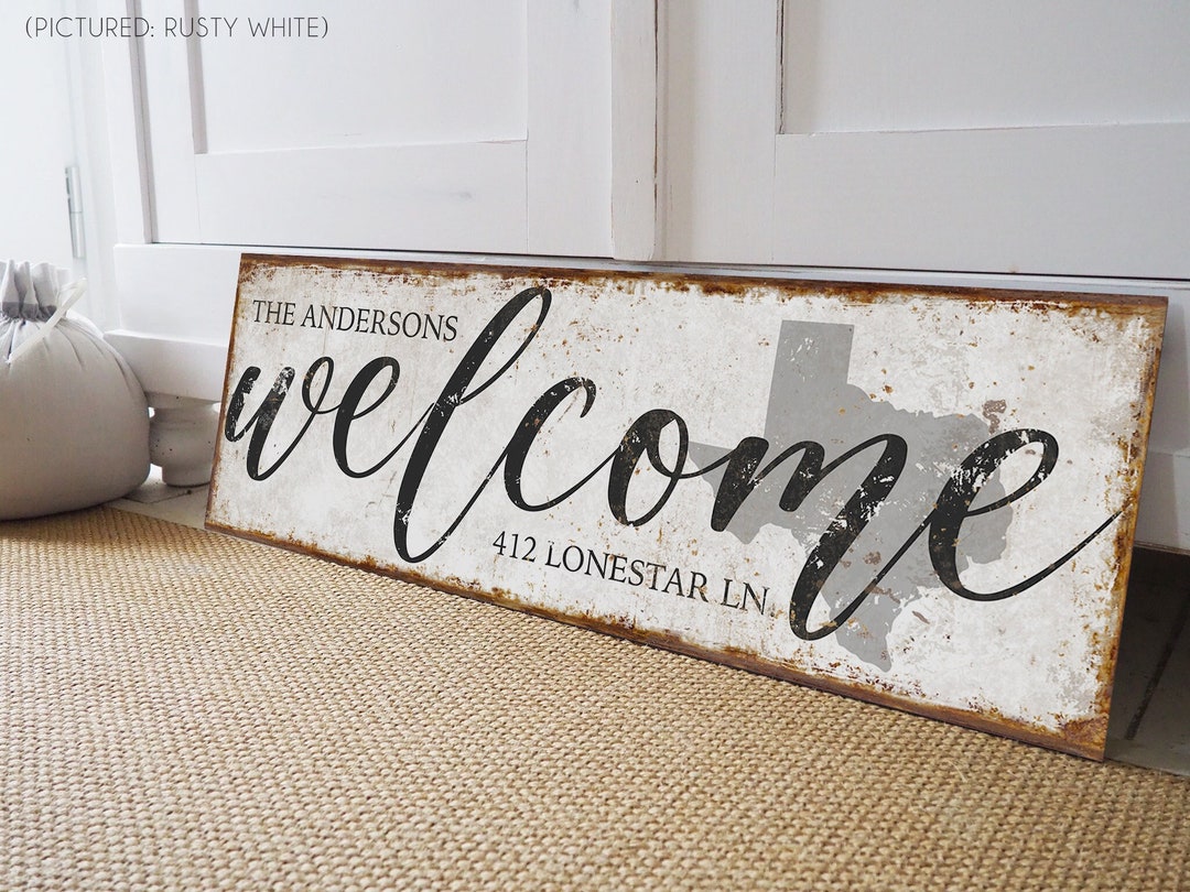 Custom Welcome Family Name Sign for Entryway Personalized Entry Way ...