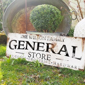 Custom General Store Sign for Kitchen Personalized Farmhouse Signs ...