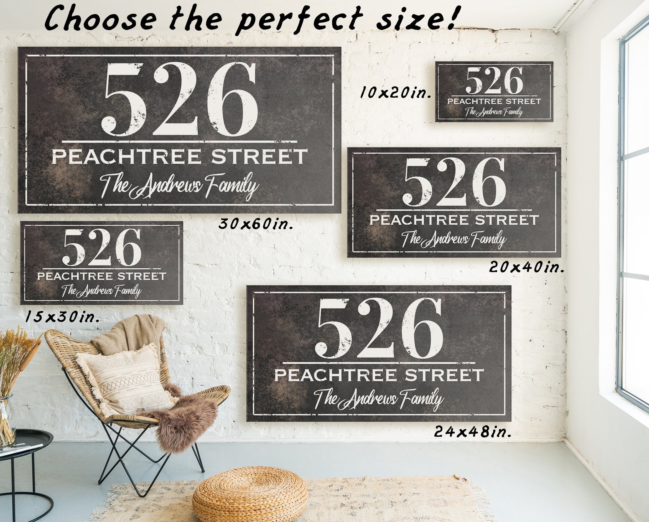 Personalized Family Address Sign for Front Patio Large Outdoor - Etsy