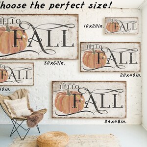 Large Hello Fall Sign Big Rustic Fall Porch Sign Farmhouse Autumn Decor ...