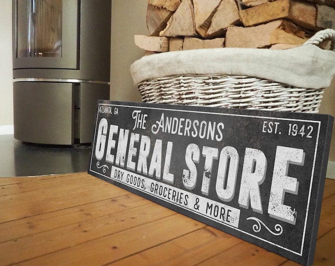 Custom General Store Sign Mercantile Signs Grocery Store Personalized ...