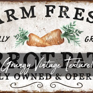 Farm Fresh Carrot Patch Sign Farmhouse Easter Decor Carrots Easter ...