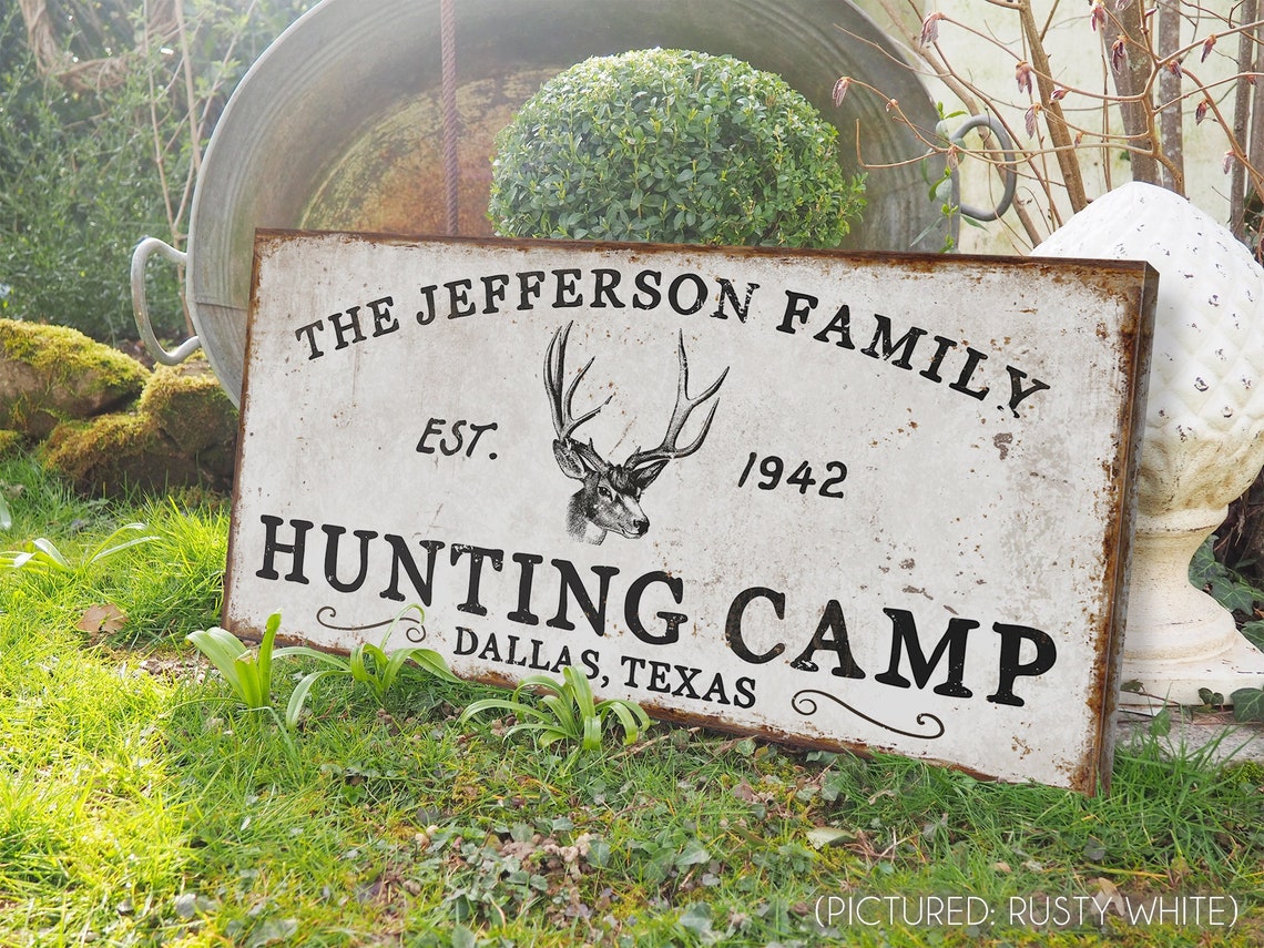 Custom Hunting Camp Sign Personalized Hunting Gifts for Dad - Etsy