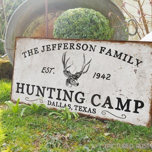 Custom Hunting Camp Sign Personalized Hunting Gifts for Dad Father ...